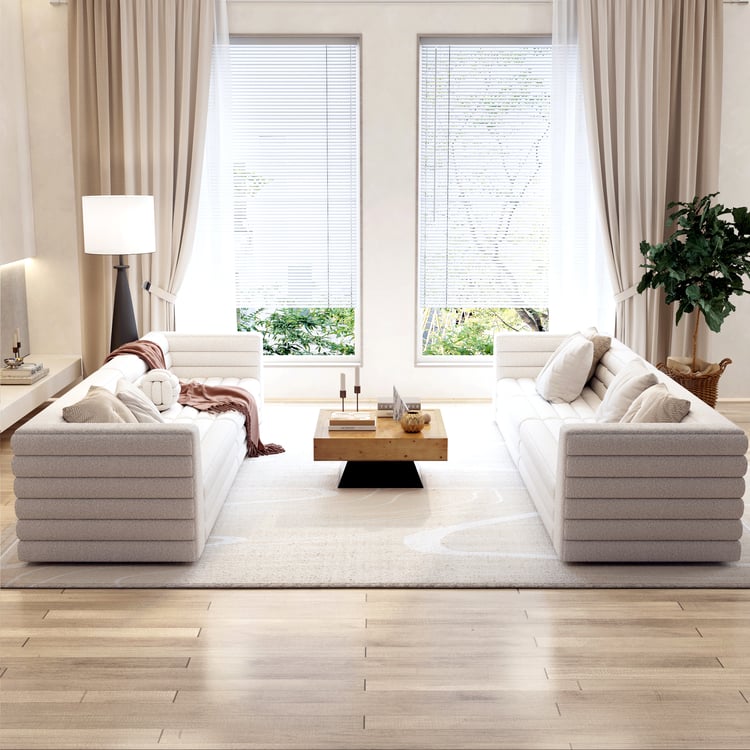White u shaped sectional store