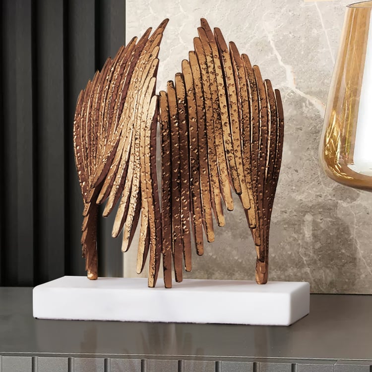 Art Deco Gold Resin Wing Sculpture Ornament Home Decorative Figurine ...