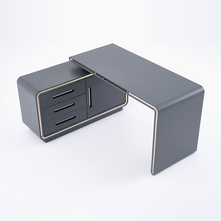 Gray and gold desk store
