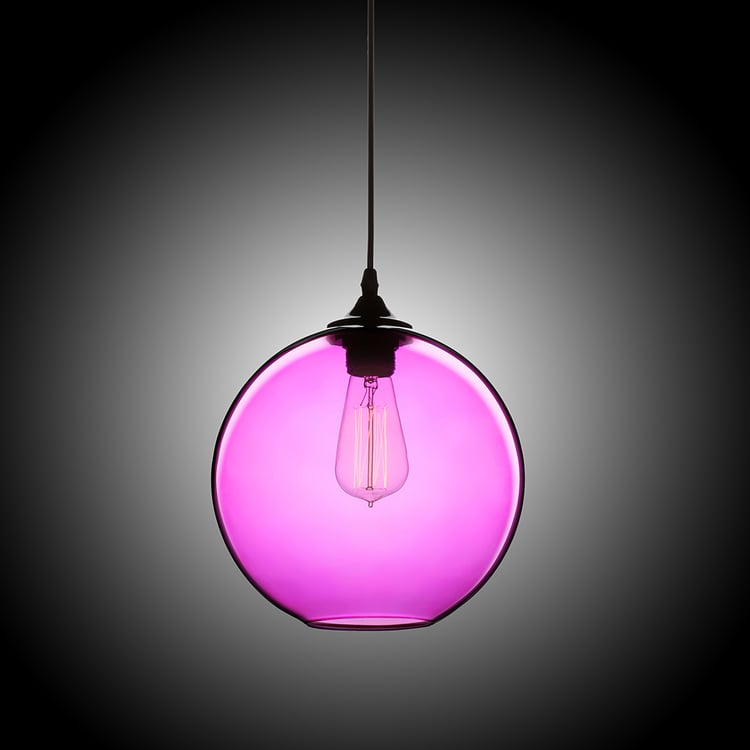 Modern Minimalist Single Edison Bulb Glass Pendant Light Globe Shape in ...