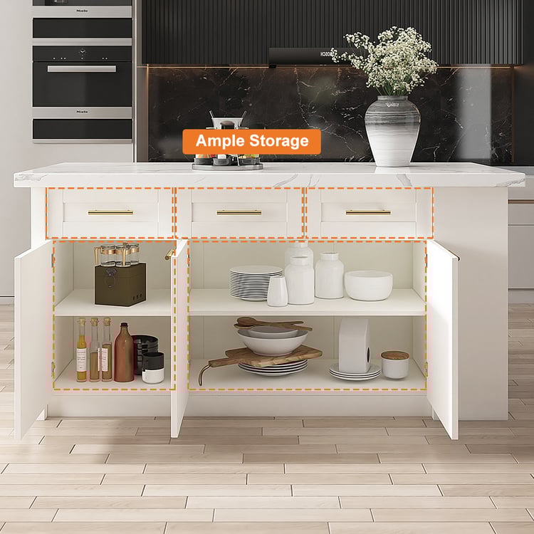 Large white kitchen hutch store
