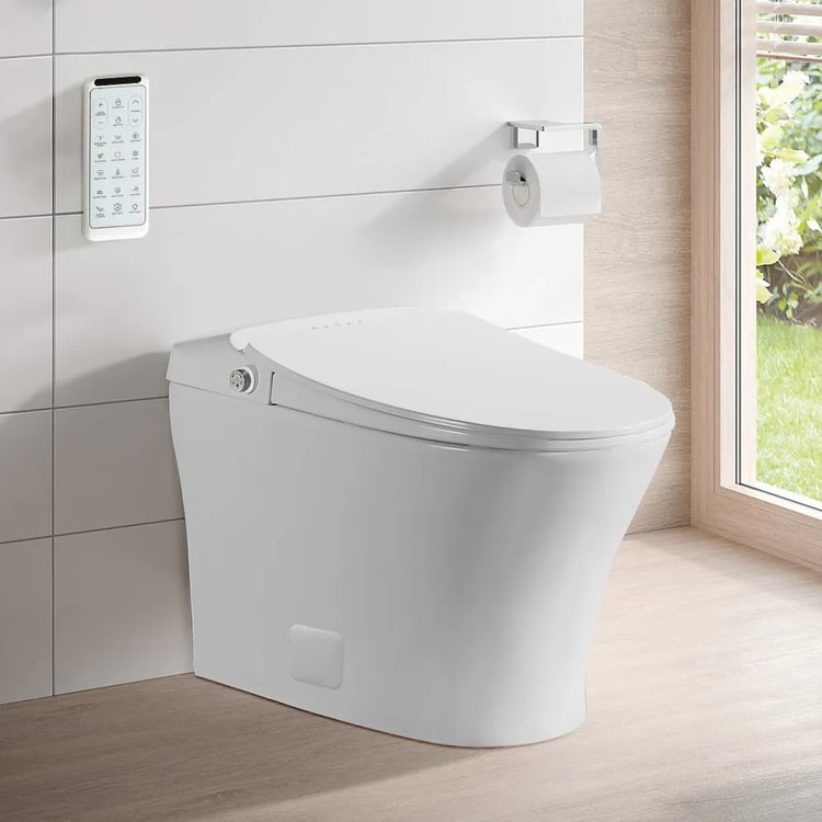 Tankless Smart Toilet with Automatic Flushing & Self-Cleaning | homary