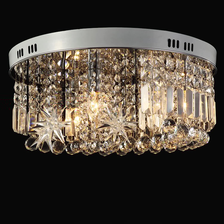 Modern 4-Light Crystal Flush Mount Lighting Ceiling Light｜Homary UK