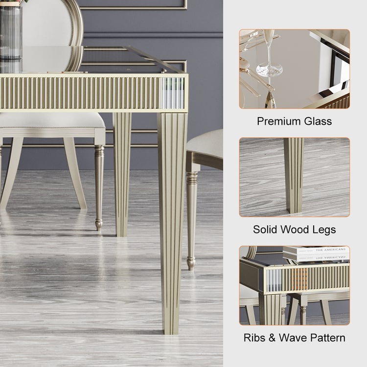 8 seater square glass dining table store