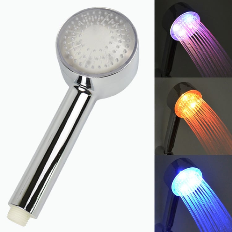 LED Shower Head with Three Lights LED Fixed Showerheads for Bathroom｜Homary