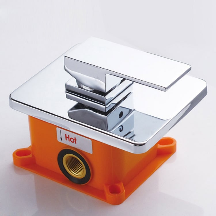 Square Single-function Solid Brass Valve in Chrome Finish｜Homary