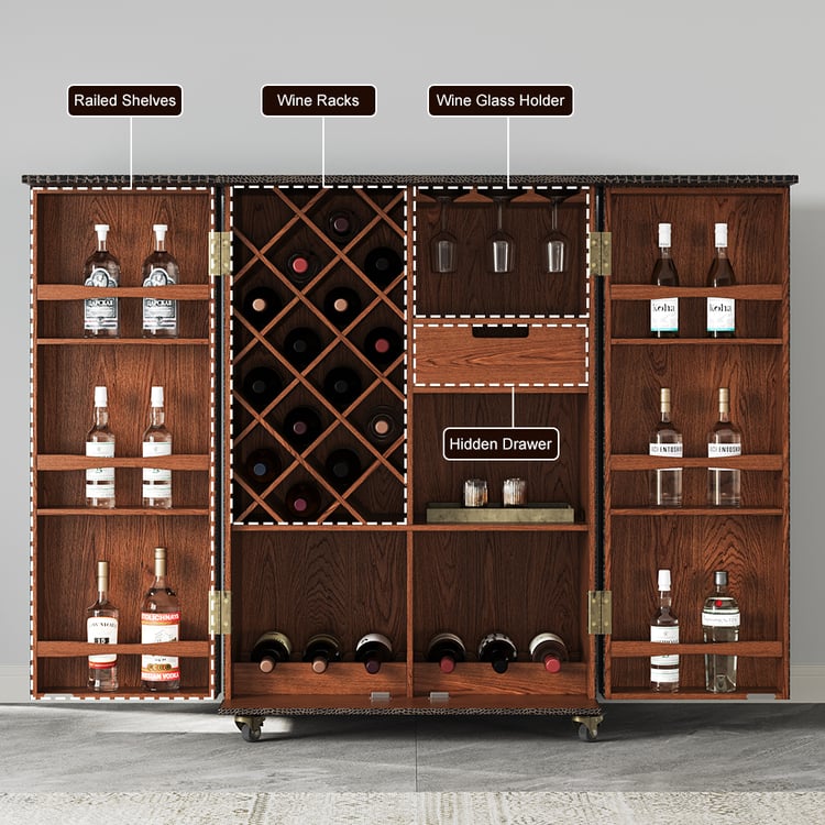 Liquor cabinet on wheels store