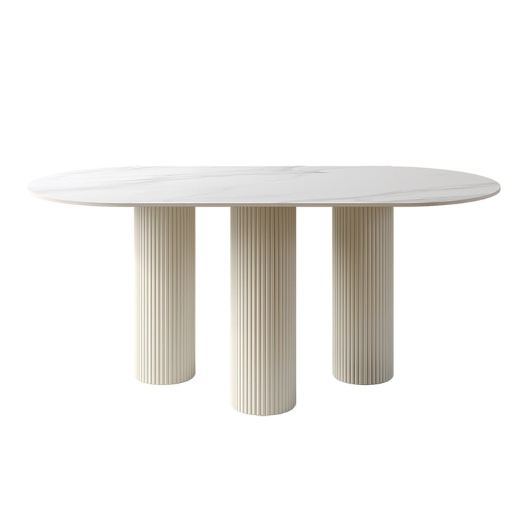 Xander Oval Lava Stone Dining Table Stone Dining Table Lava Stone