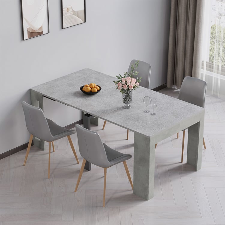 410mm-1849mm Folding Grey Dining Table Modern Rectangle Dining Room ...