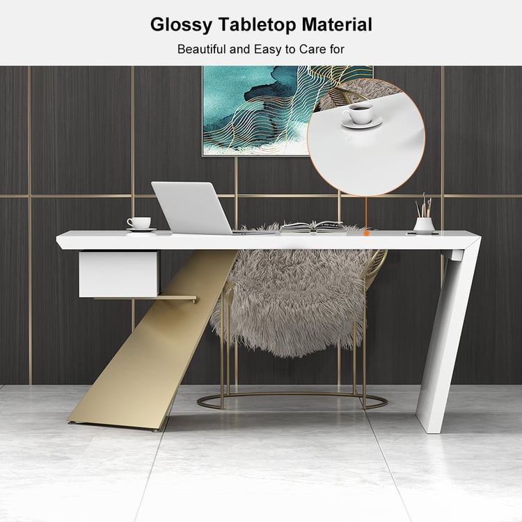 Industrial white desk store
