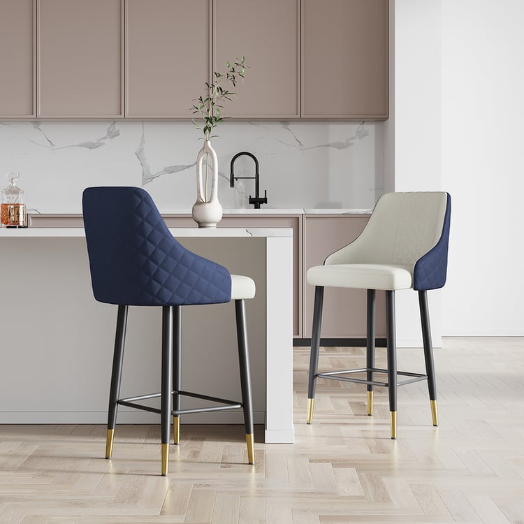 Blue leather bar stools with backs store