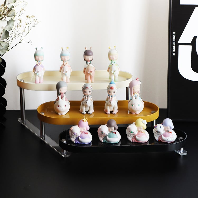 Acrylic 3-Layer Dolls Display Stand Rack Desktop Perfume Organizer ...