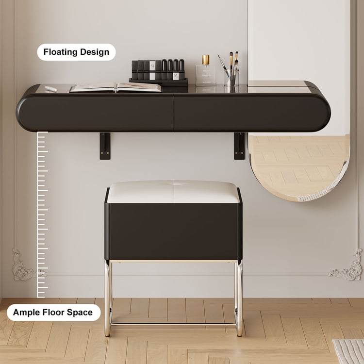 Black floating dressing table store