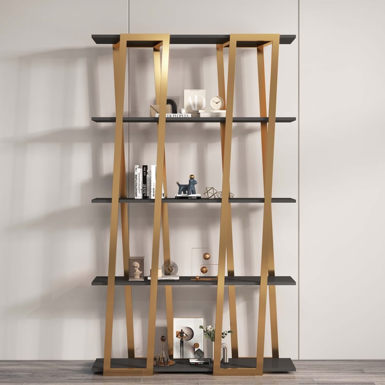 Black and gold etagere store