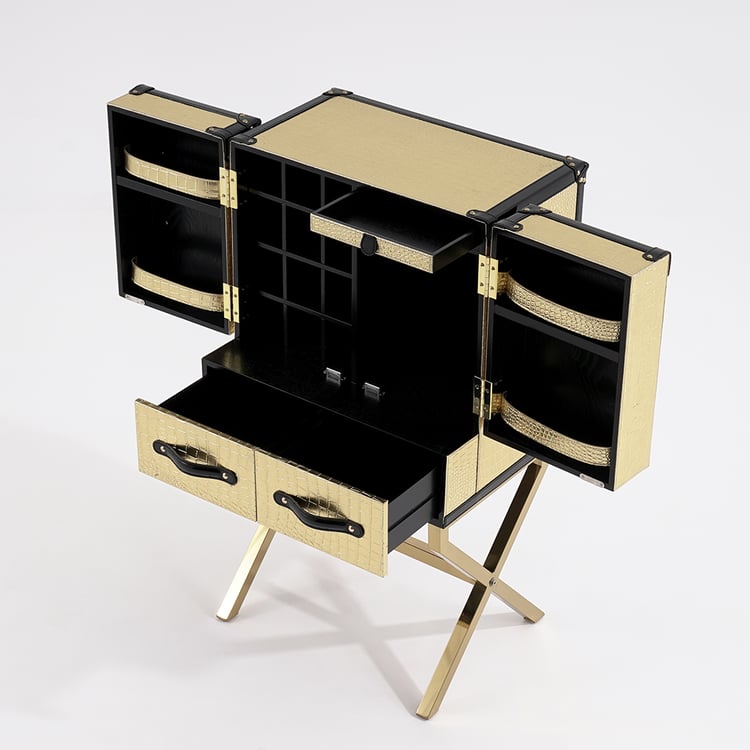 Bar cabinet gold store