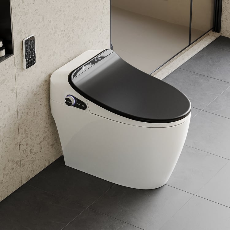 Modern Smart 2-Piece 1.27 GPF Floor Mounted Elongated Toilet and Bidet ...