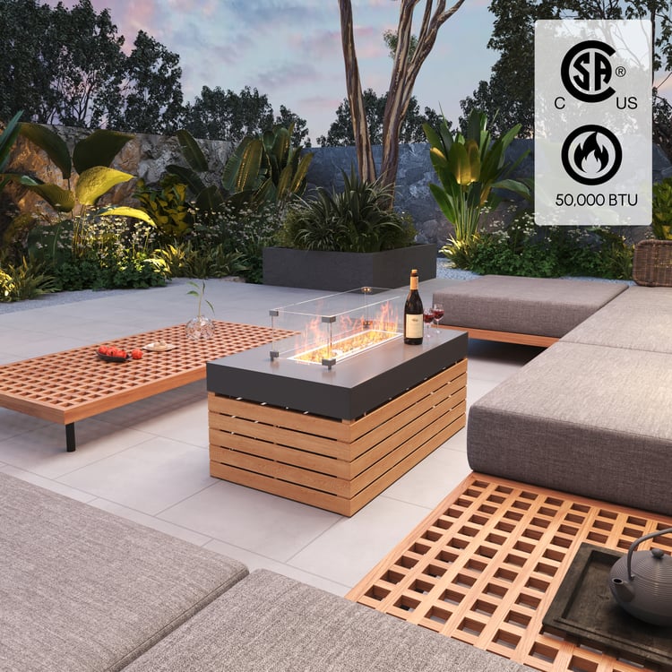 Modern patio furniture with fire pit store