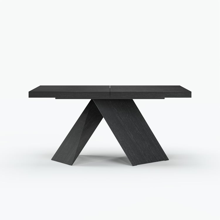1600mm 2000mm Farmhouse Extendable Black Dining Table Seats 6 8 Homary DE