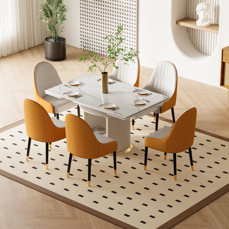 2000mm Modern Extendable Sintered Stone Dining Table Seats 6-8 People ...