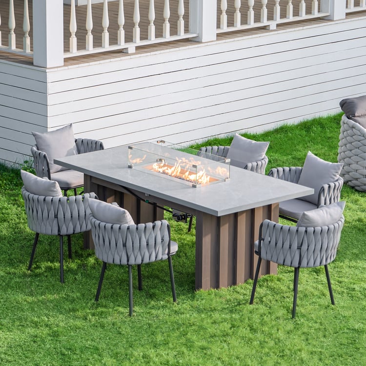 Outdoor Fire Pit Dining Table