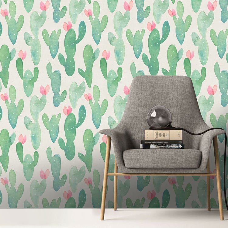 cactus pattern wallpaper