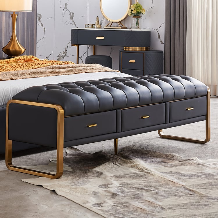 Black bench bedroom store
