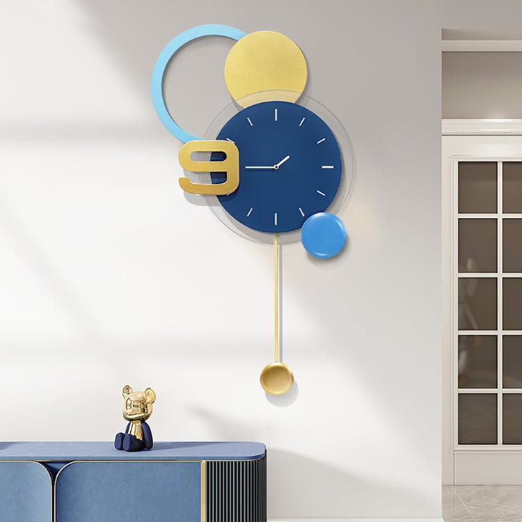 New Aesthetic Creative Geometric Oversized Wall Clock with Golden ...