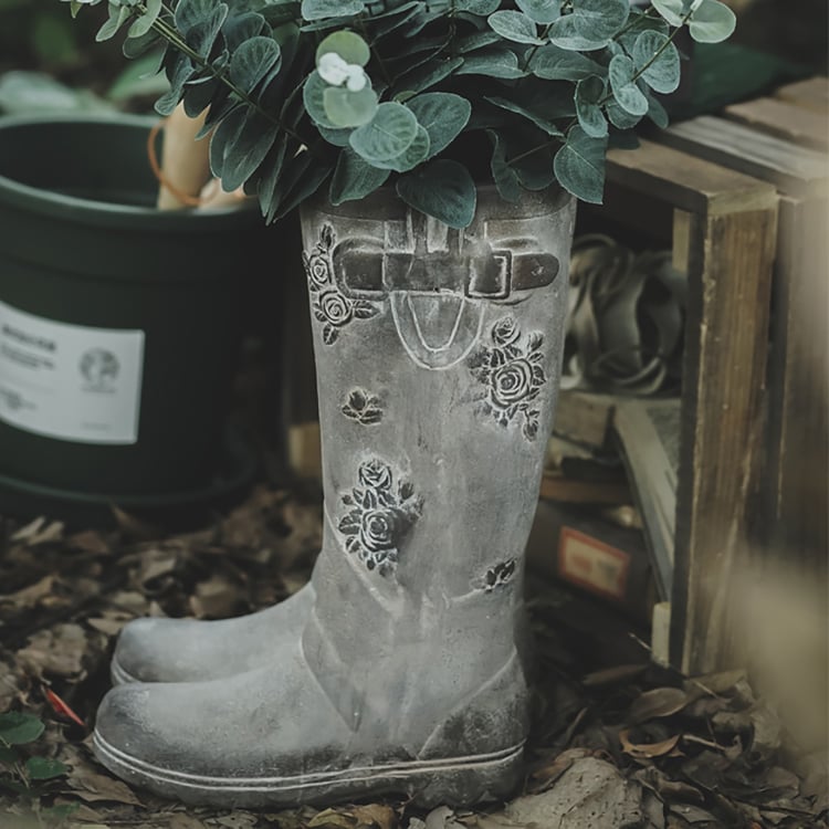 Vintage Rain Boot Garden Planter Creative Flower Pot | Homary
