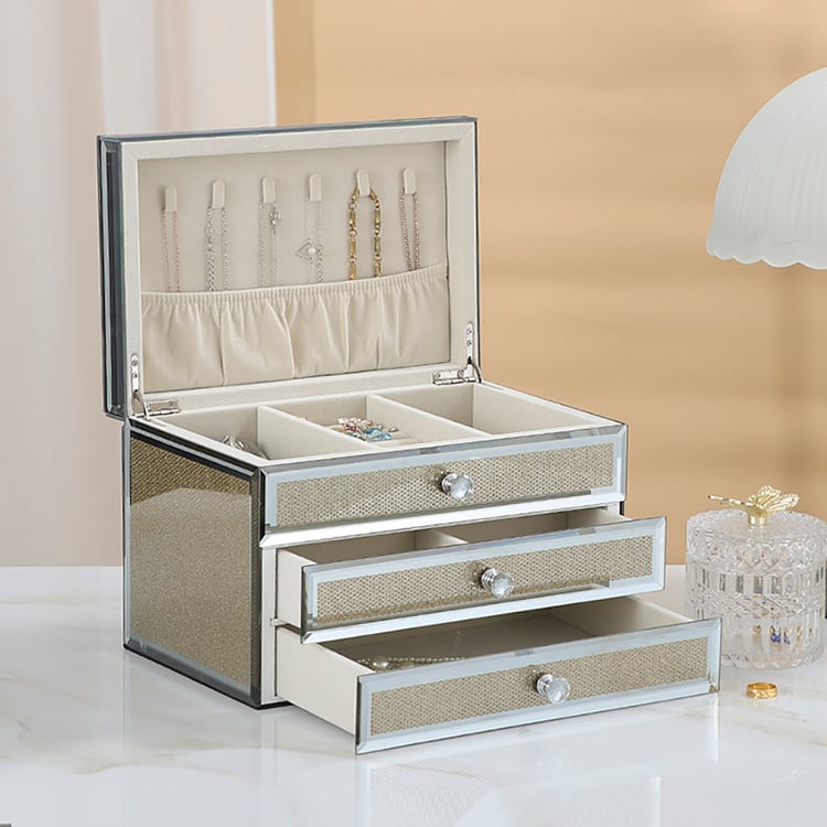Modern Glass Jewelry Box Jewelry Organizer｜Homary UK