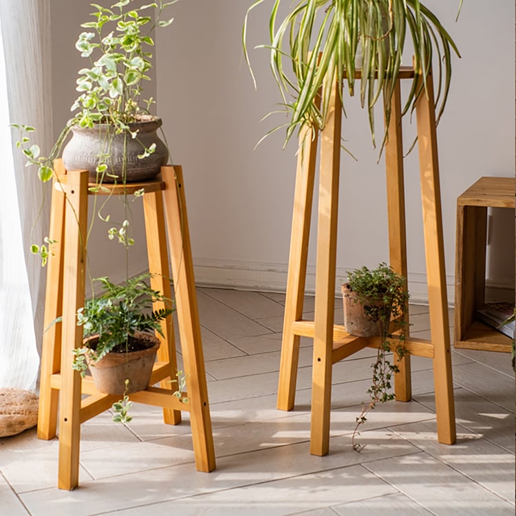 Primitive Wooden Plant Stand Free DIY Tutorial To Build A Wooden