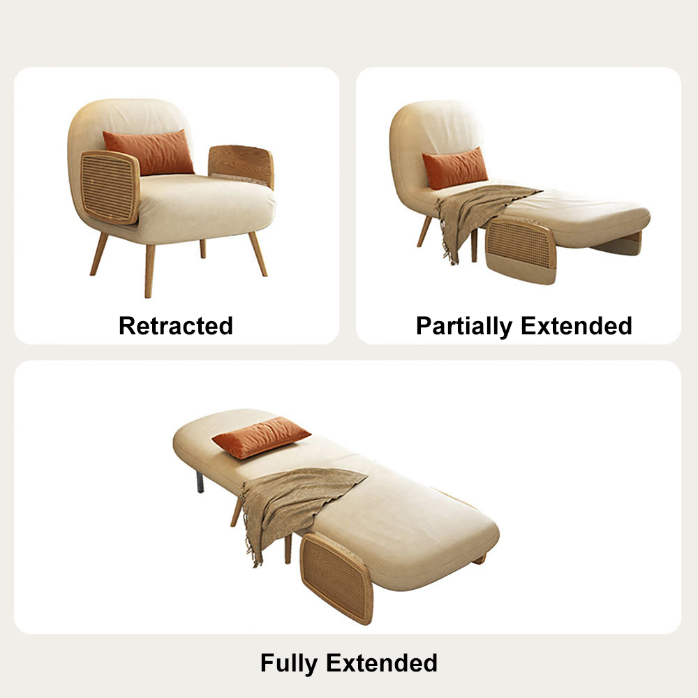 Diván moderno de mediados de siglo, sofá cama individual, convertible ...